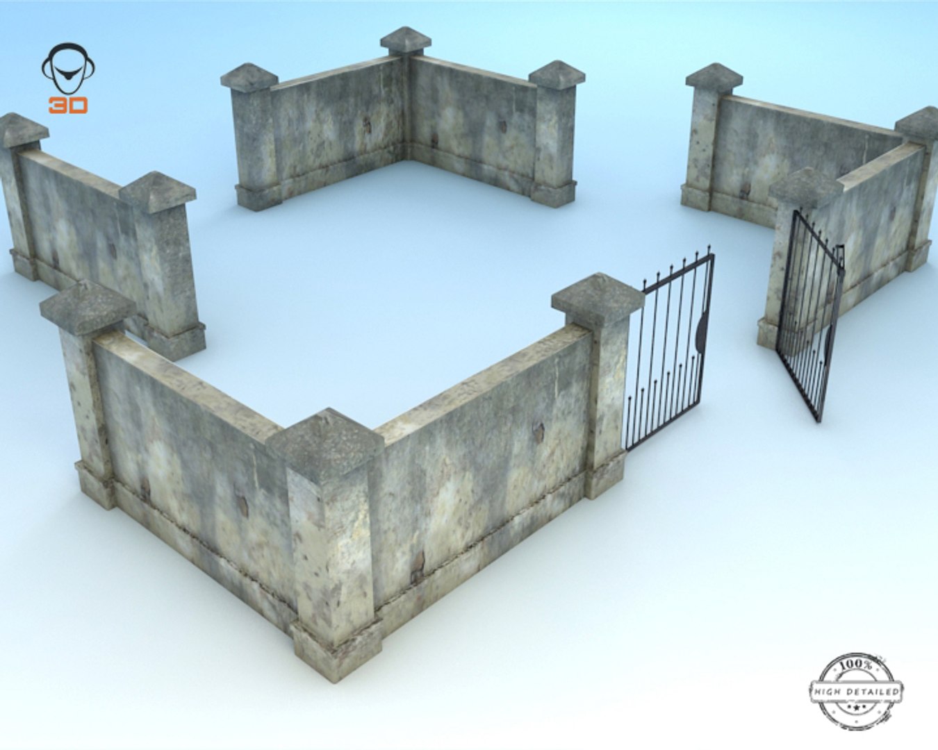 3d wall modeled