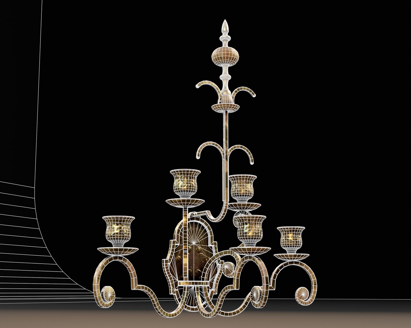 Antique Elegant Candelabra 3D Model - TurboSquid 2419074