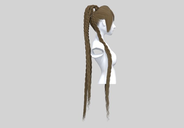 3D Stylized Braids Hairstyle - TurboSquid 1943660