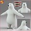 Cartoon Polar Bear 3d Obj