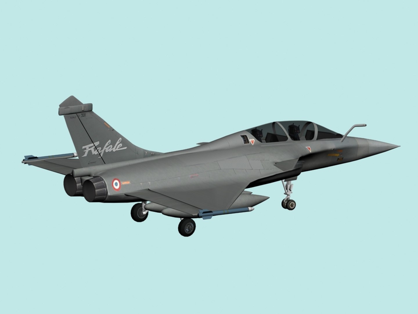dassault rafale b seater 3d model