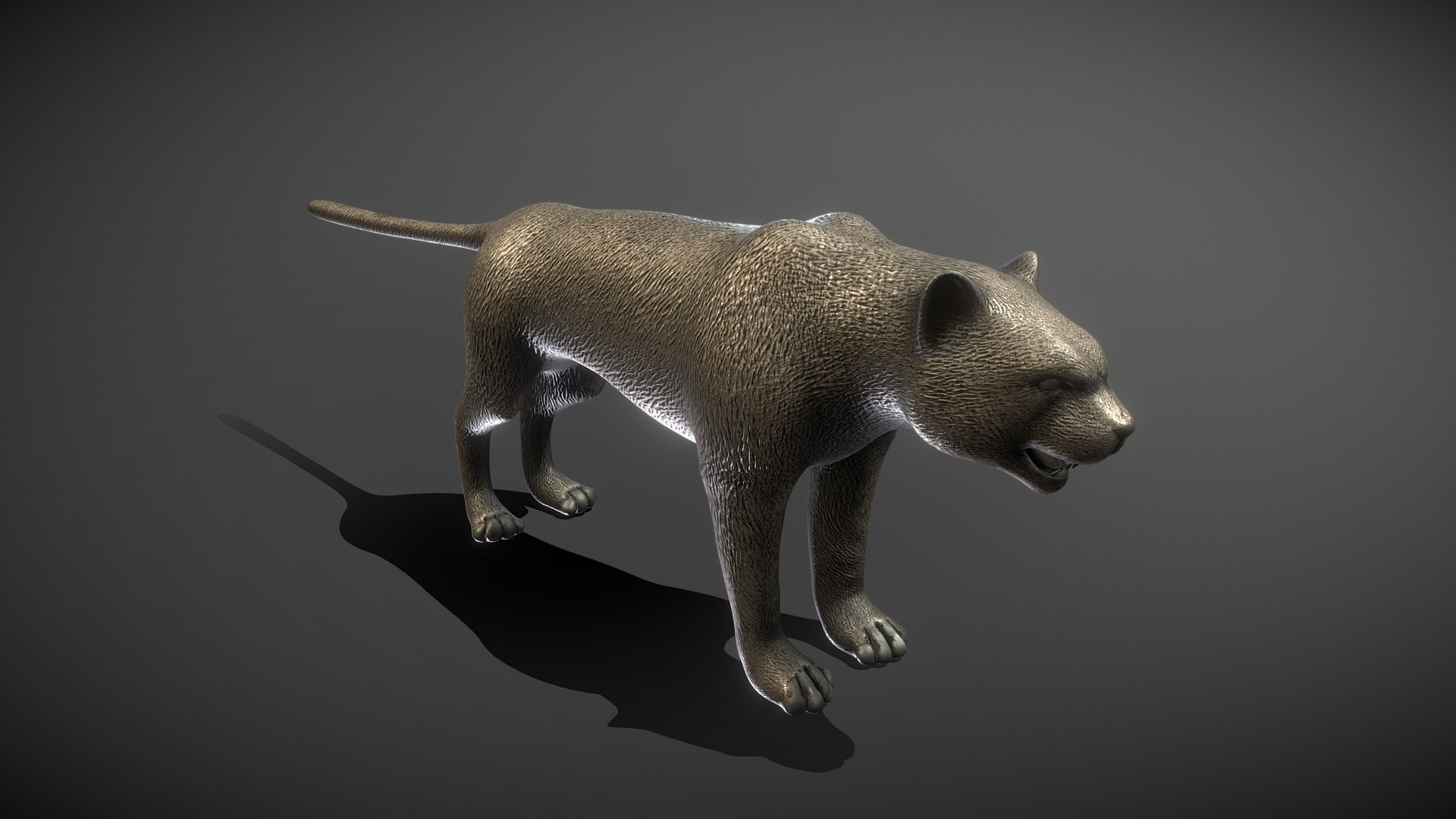 Leopard Bronze Statue 3D Model - TurboSquid 2010003