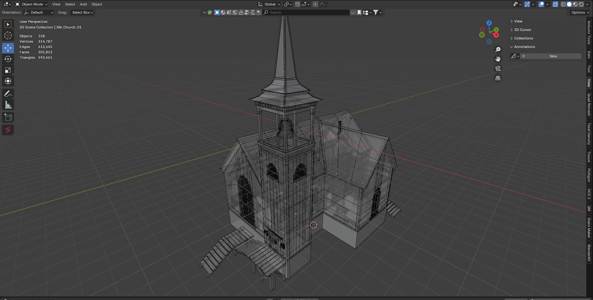Cozy Gothic Church Full Interior Environment 25 Props 3D - TurboSquid ...