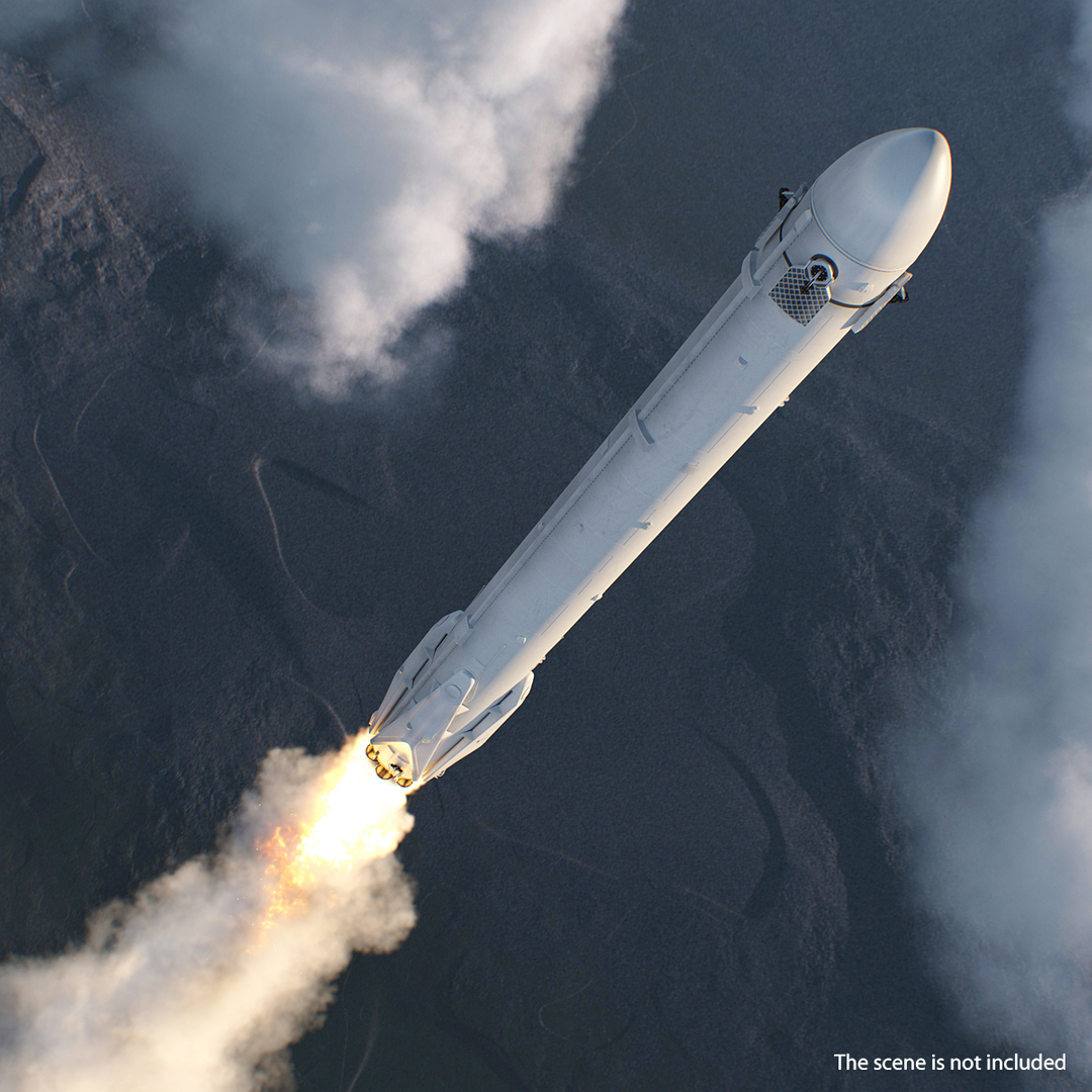 3D launching rocket booster landing - TurboSquid 1365951