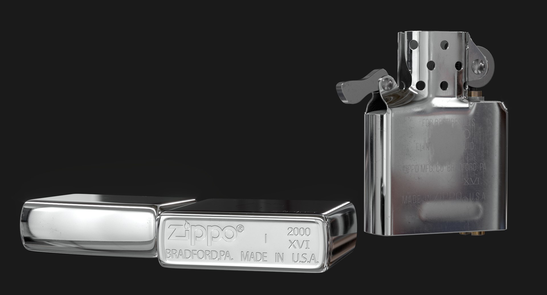 3D Realistic Zippo Lighter Classic Model - TurboSquid 1371270