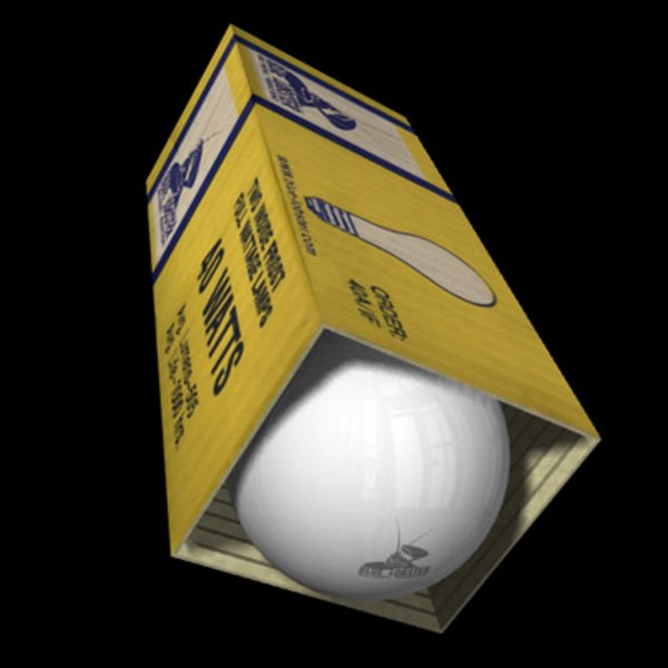 lightbulb light 3d lwo