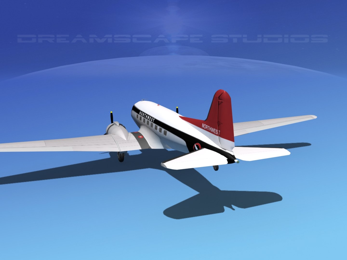 3d Dc-3 Douglas Model