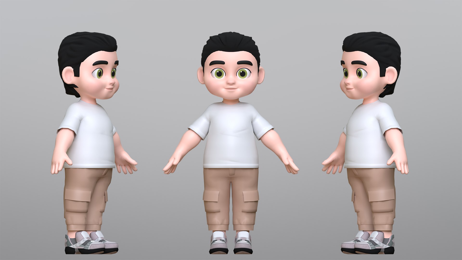 3D Model Cartoon Teen Kid Characters - TurboSquid 2128177