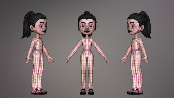 modelo 3d Personajes de dibujos animados para niños adolescentes ...