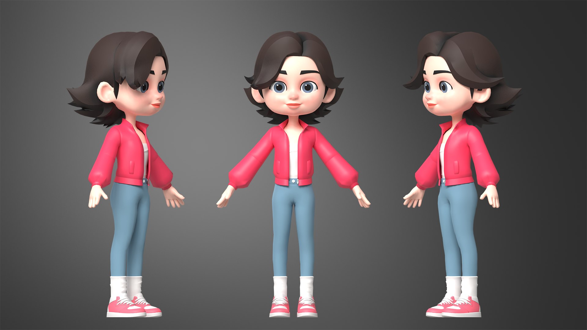 3D Model Cartoon Teen Kid Characters - TurboSquid 2128177