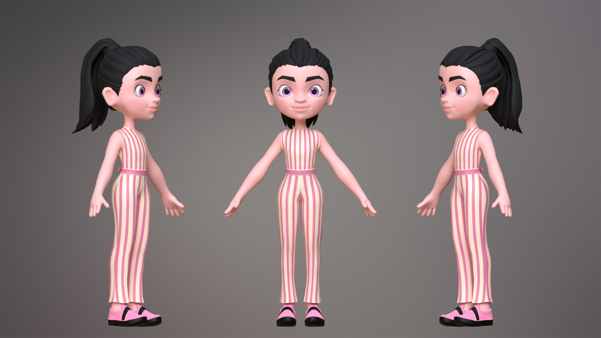 3D model Cartoon Teen Kid Characters - TurboSquid 2128177