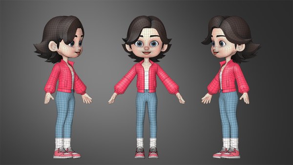 modelo 3d Personajes de dibujos animados para niños adolescentes ...