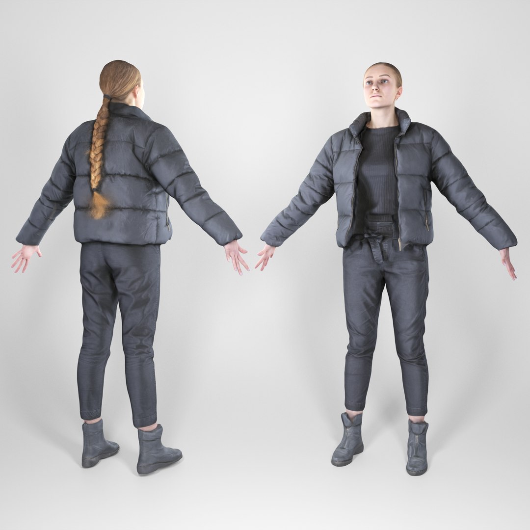 3D Photogrammetry Woman A-pose - TurboSquid 1553815