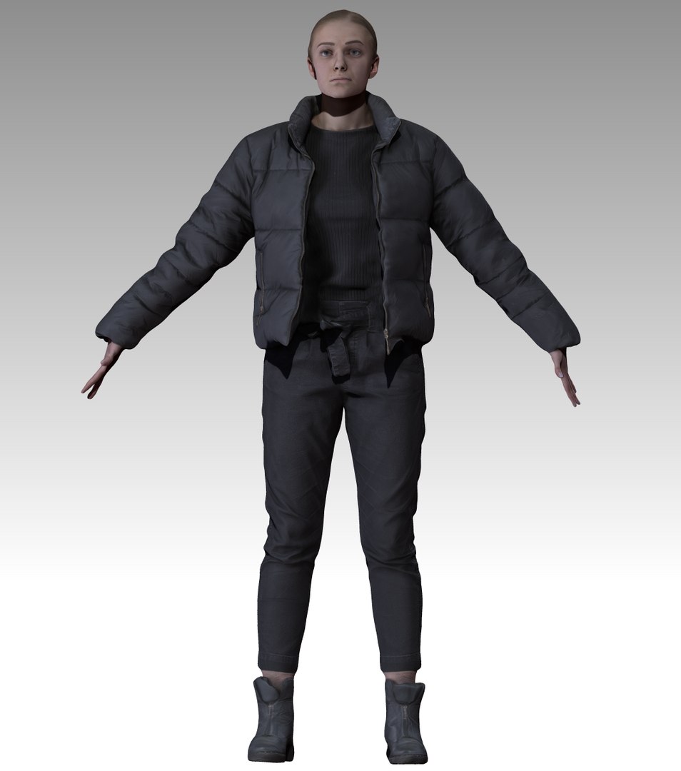3D Photogrammetry Woman A-pose - TurboSquid 1553815
