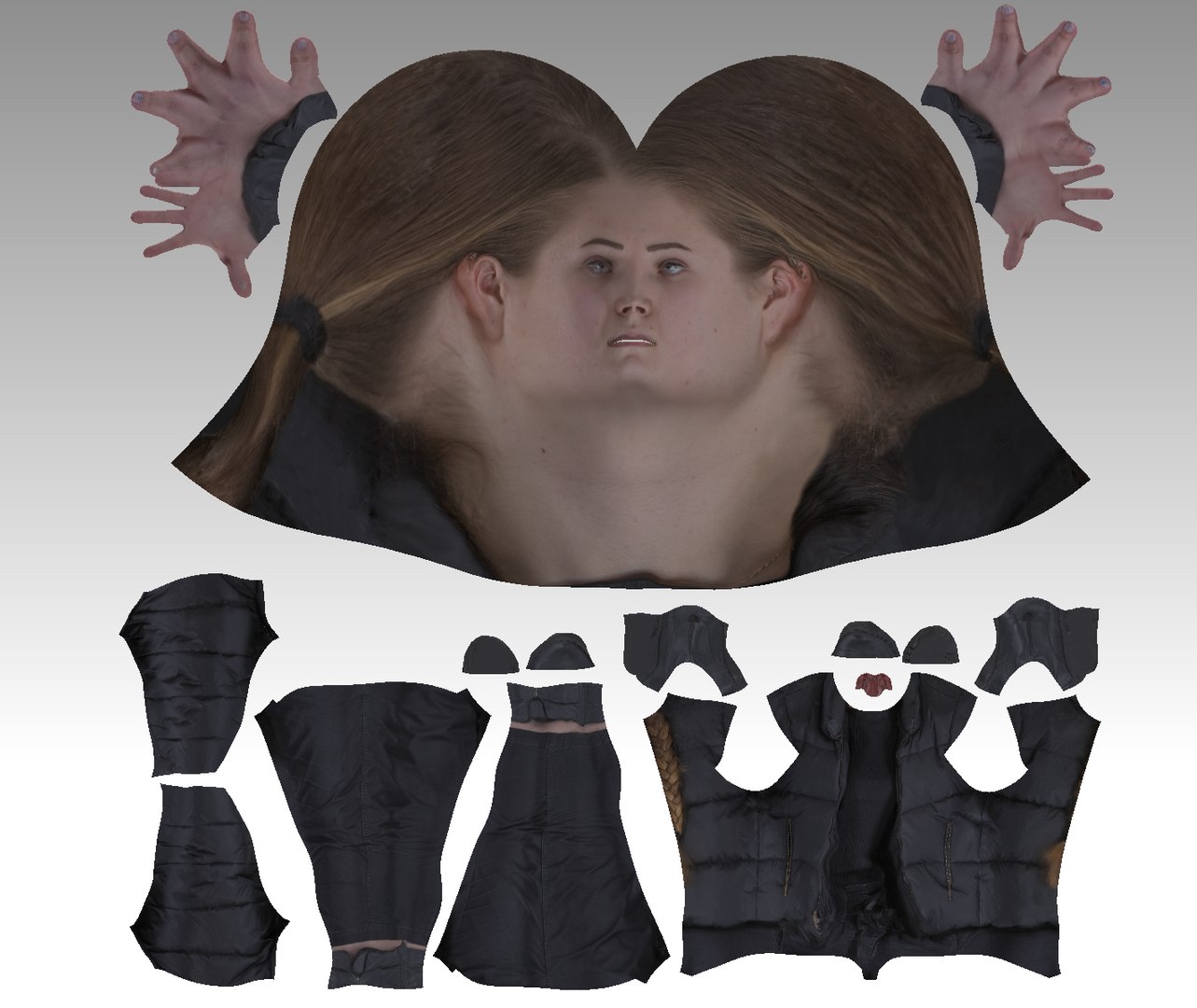 3D Photogrammetry Woman A-pose - TurboSquid 1553815