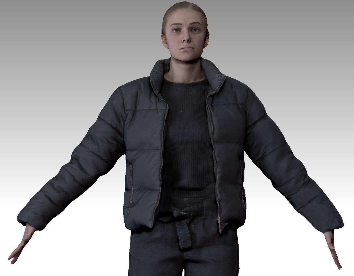 3D Photogrammetry Woman A-pose - TurboSquid 1553815