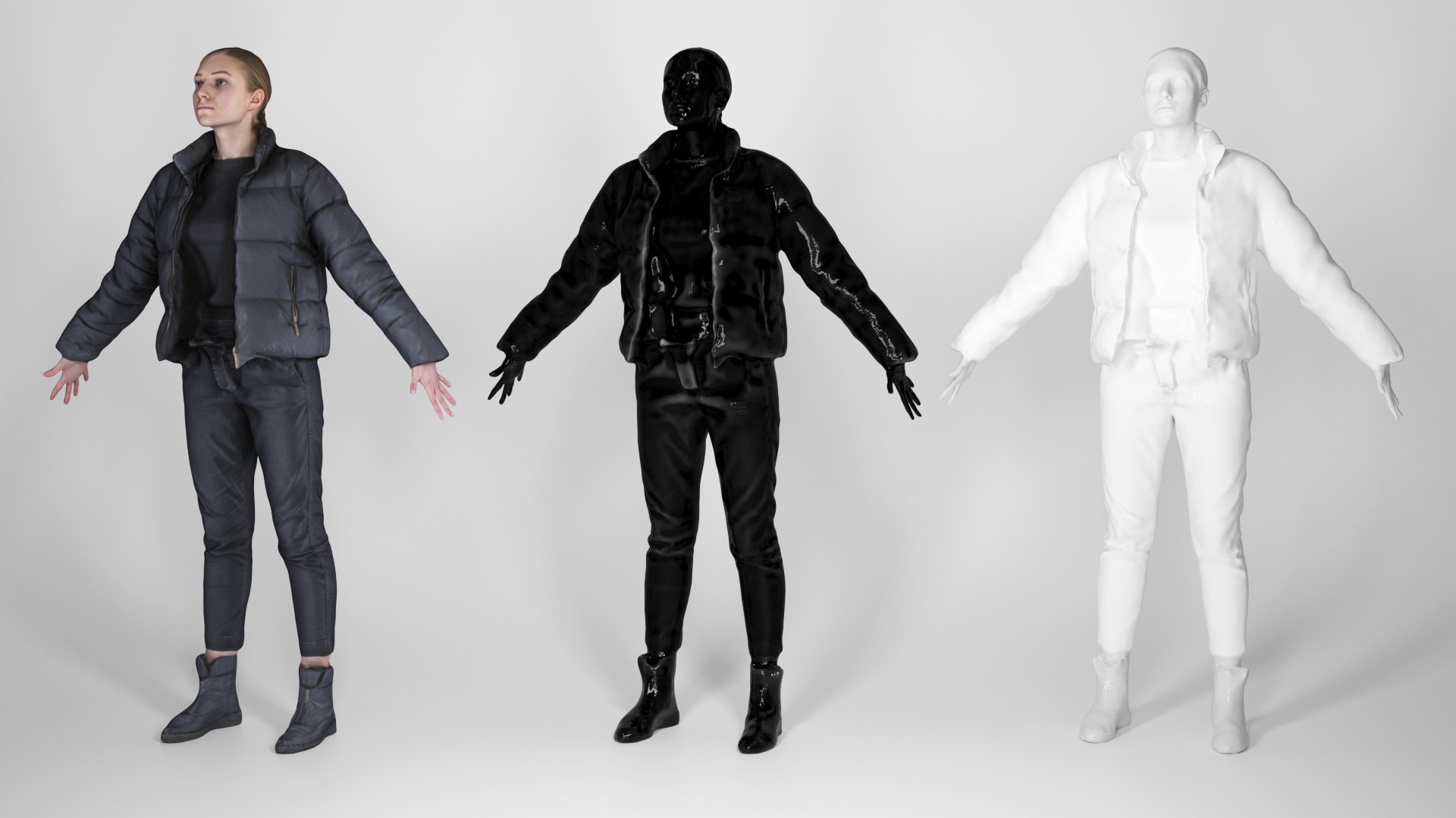 3D Photogrammetry Woman A-pose - TurboSquid 1553815