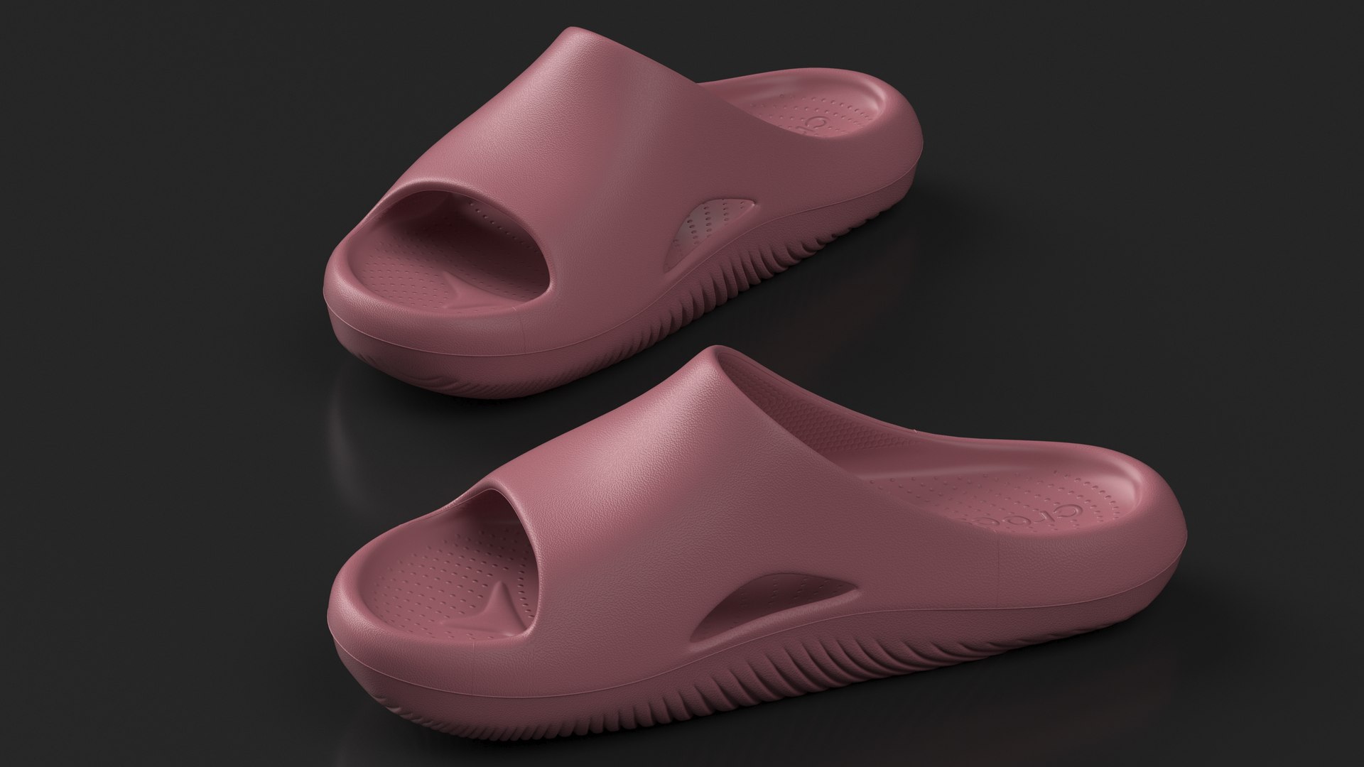 Crocs Mellow Slide Pink 3D Model - TurboSquid 2207092
