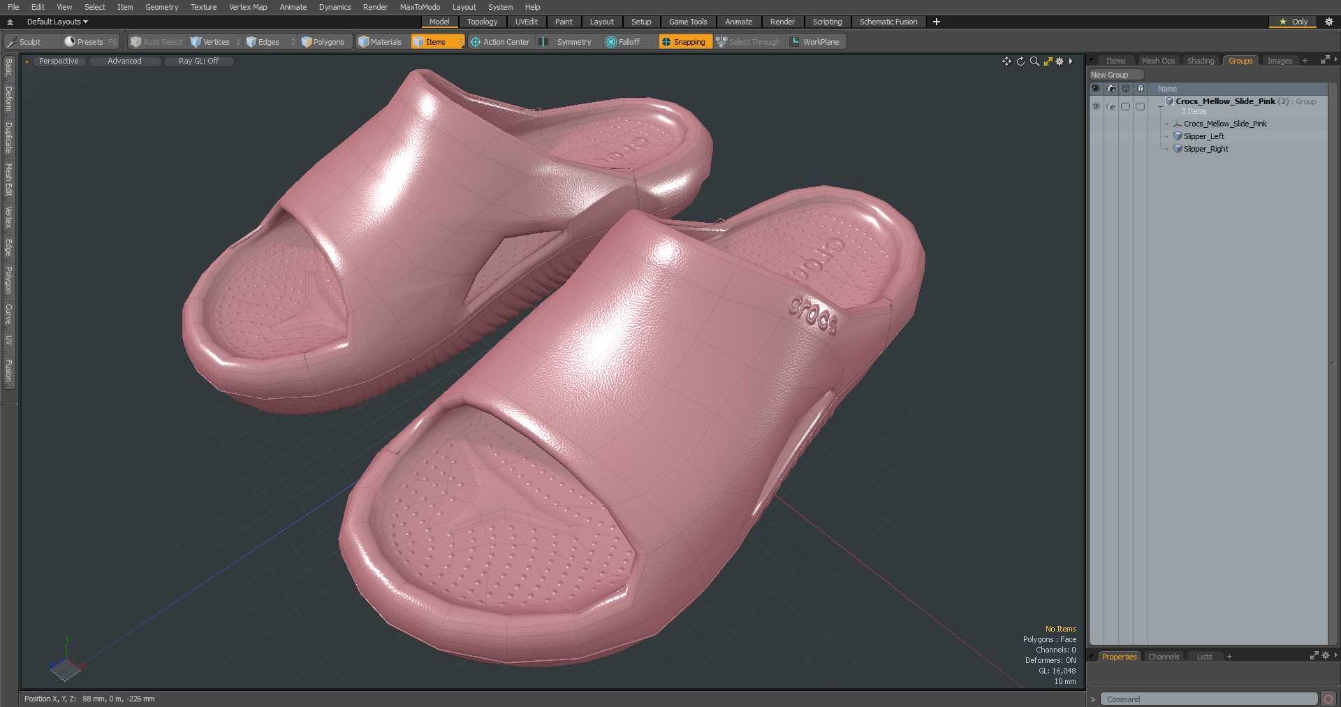 Crocs Mellow Slide Pink 3D Model - TurboSquid 2207092