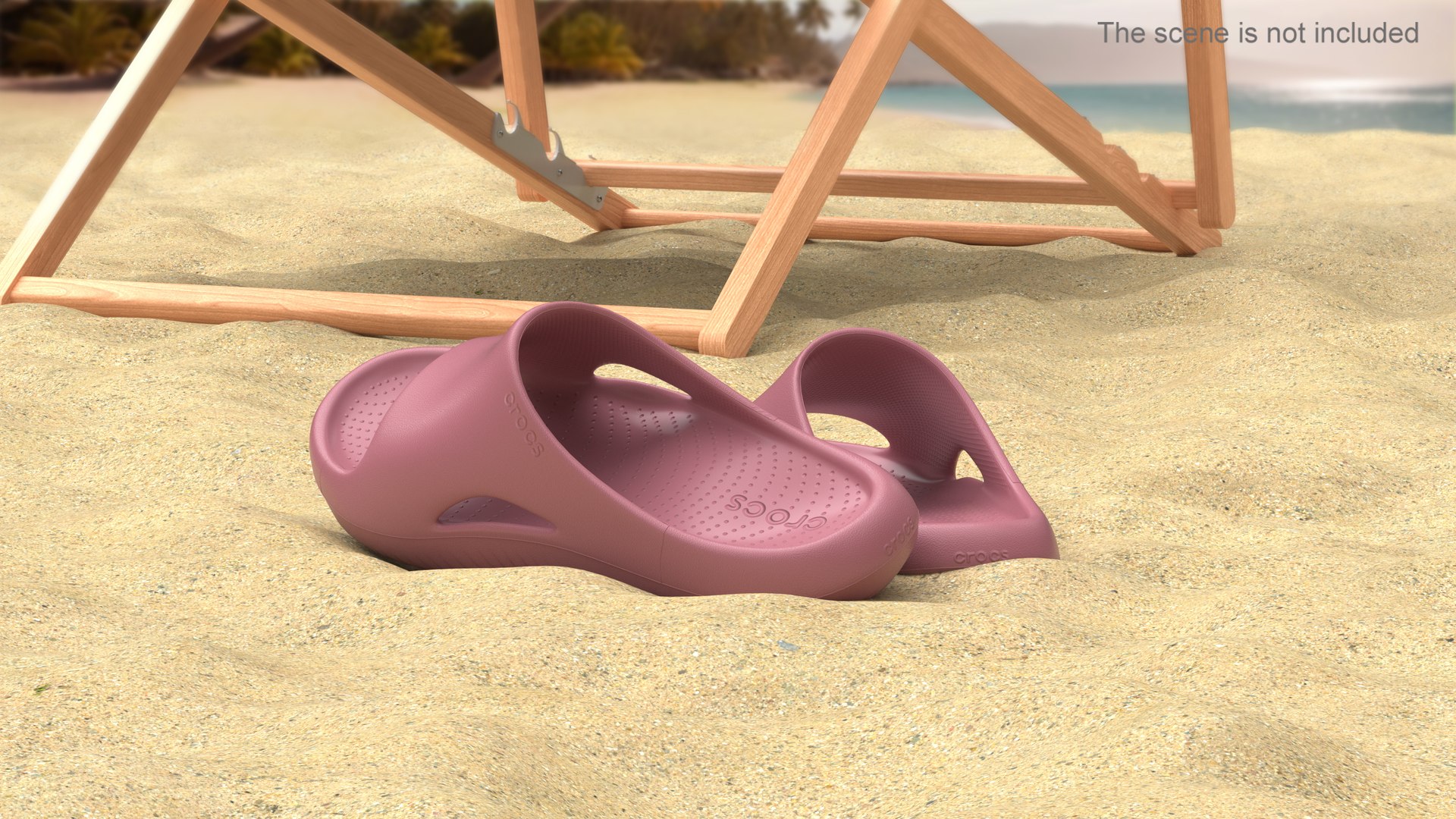 Crocs Mellow Slide Pink 3D Model - TurboSquid 2207092