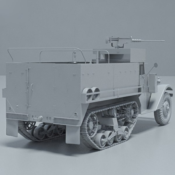 M3 half-track half 3D model - TurboSquid 1346924