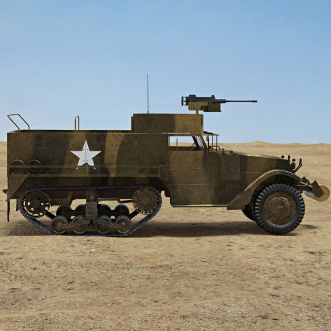 M3 Half-track Half 3D Model - TurboSquid 1346924