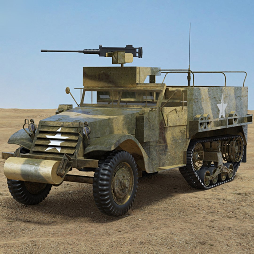 M3 half-track half 3D model - TurboSquid 1346924