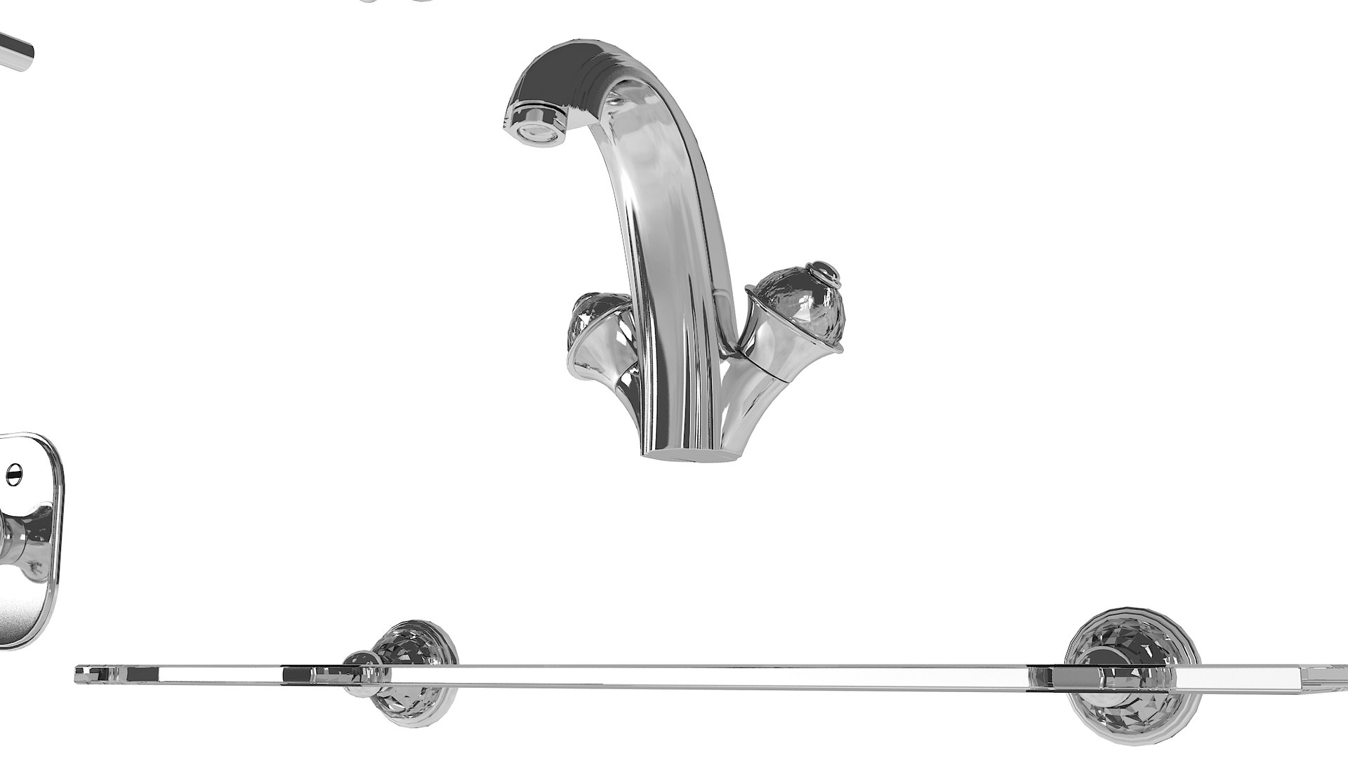 Thg Bathroom Fixtures Set 3D Model - TurboSquid 1693657