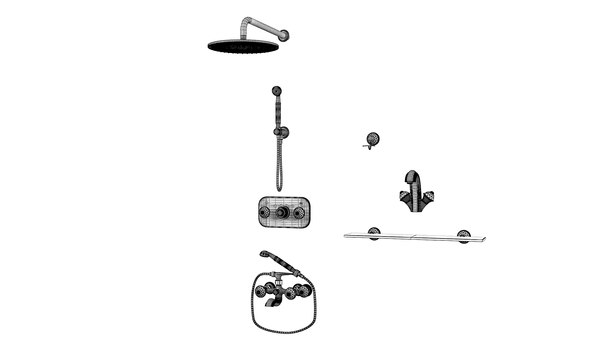Thg bathroom fixtures set 3D model - TurboSquid 1693657