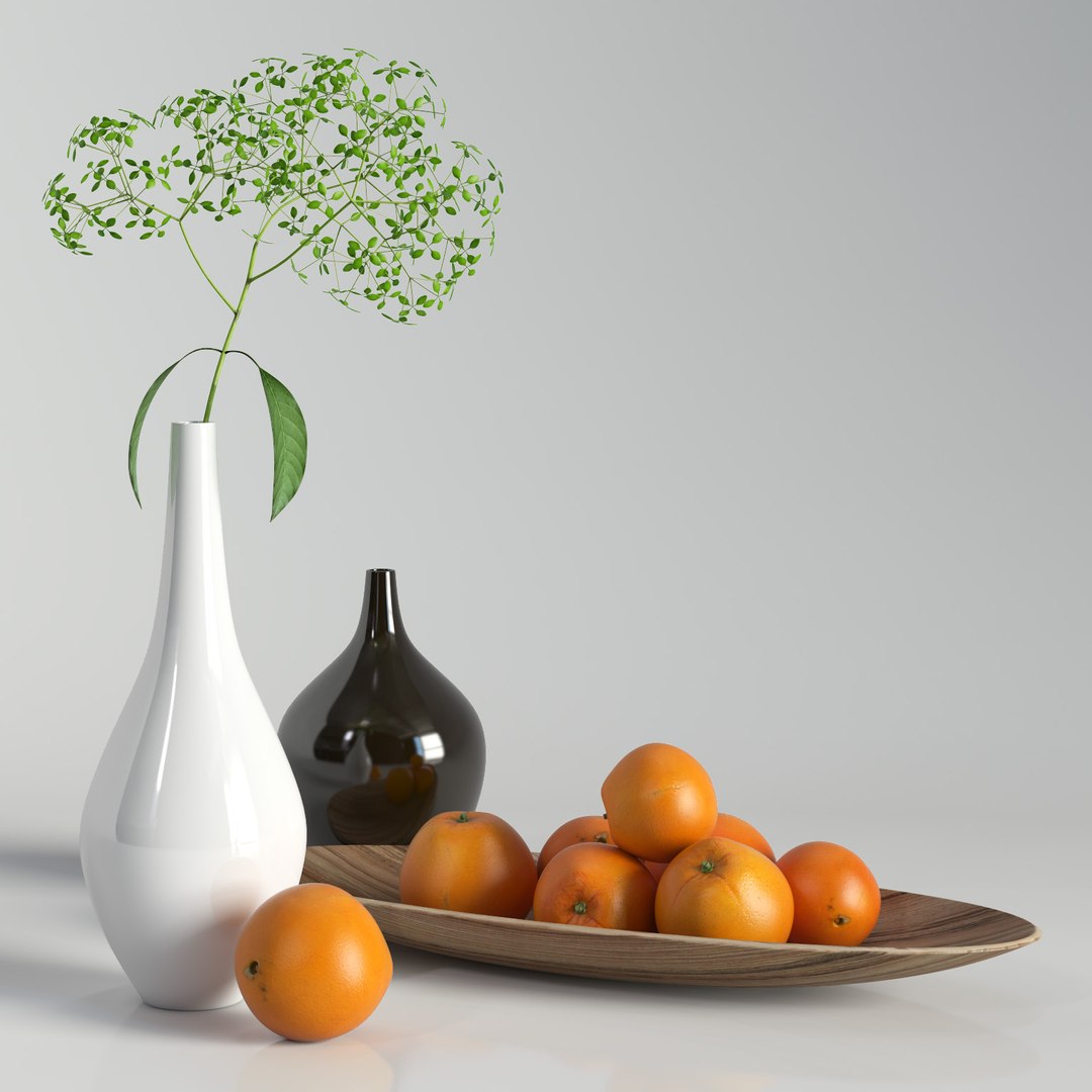 Decorative set oranges 3D model - TurboSquid 1550907