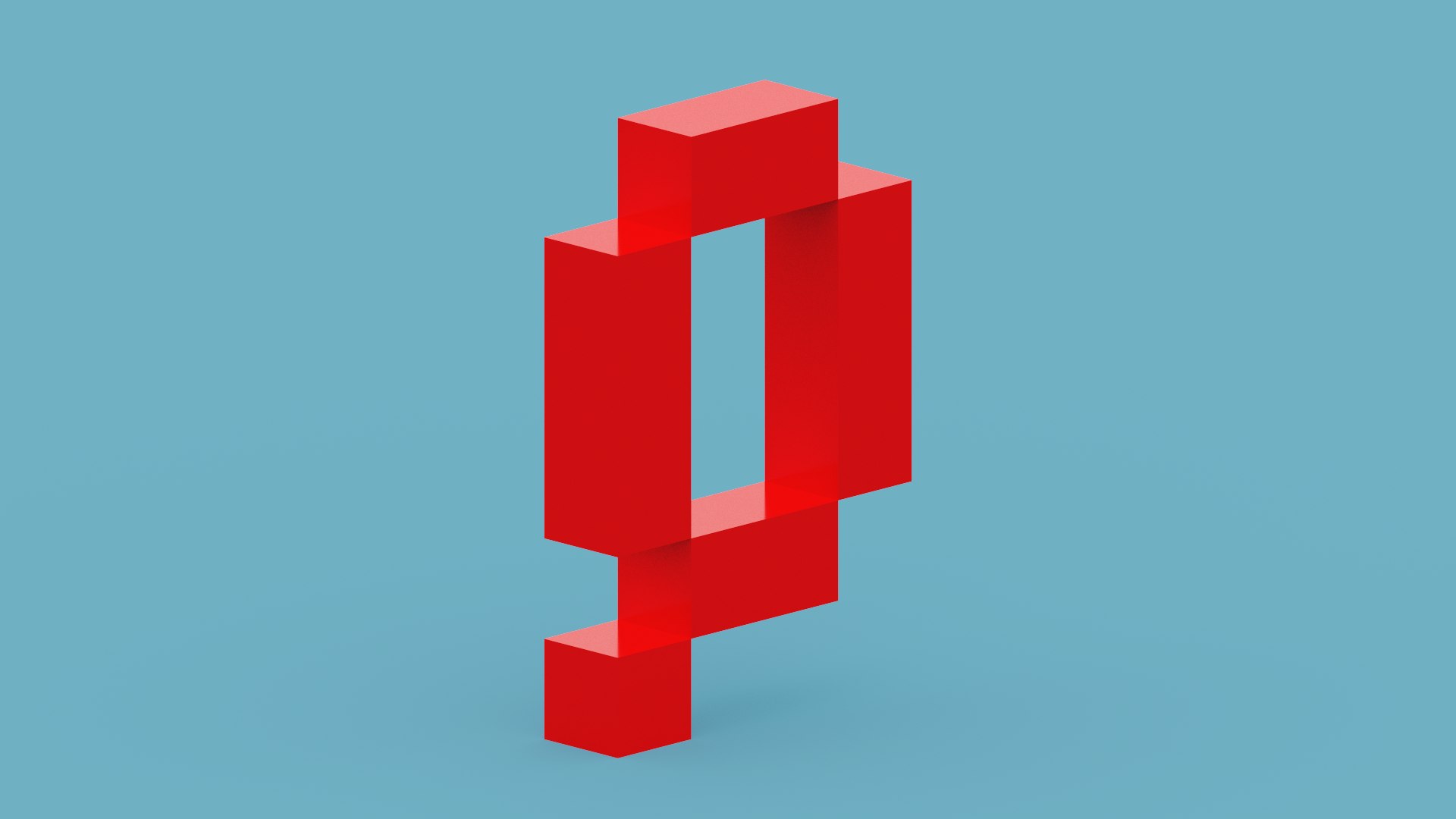 Pixel Letter Q 3D - TurboSquid 1981615