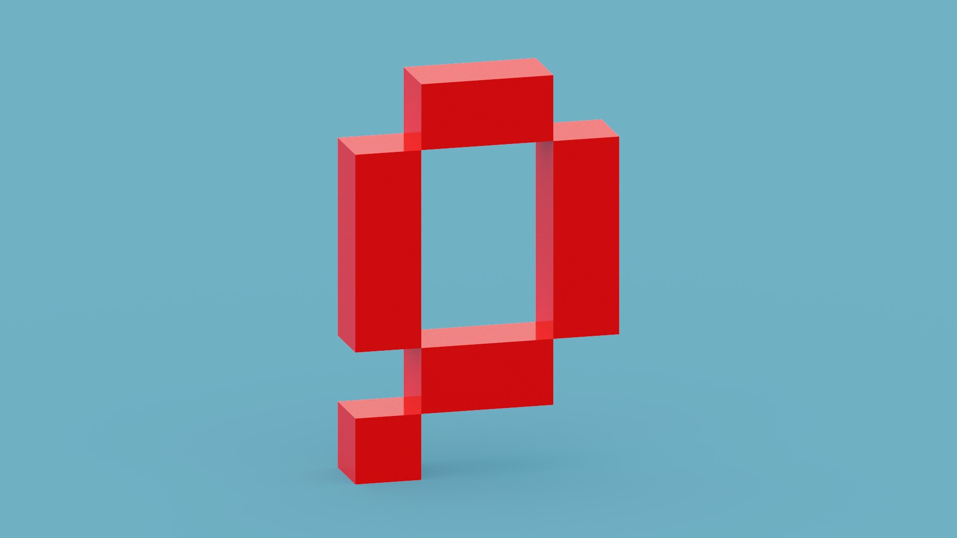 Pixel Letter Q 3D - TurboSquid 1981615