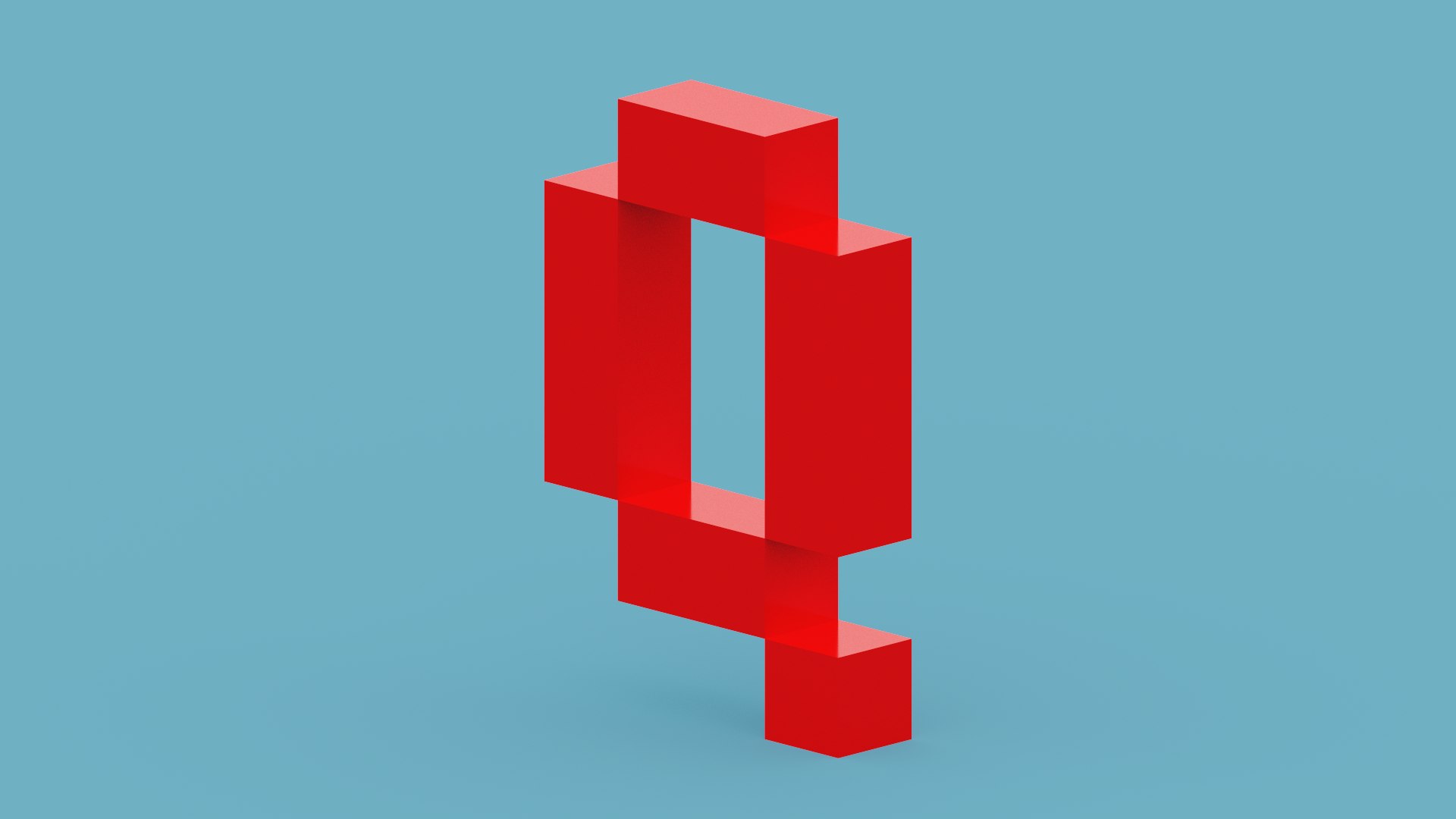 Pixel Letter Q 3D - TurboSquid 1981615