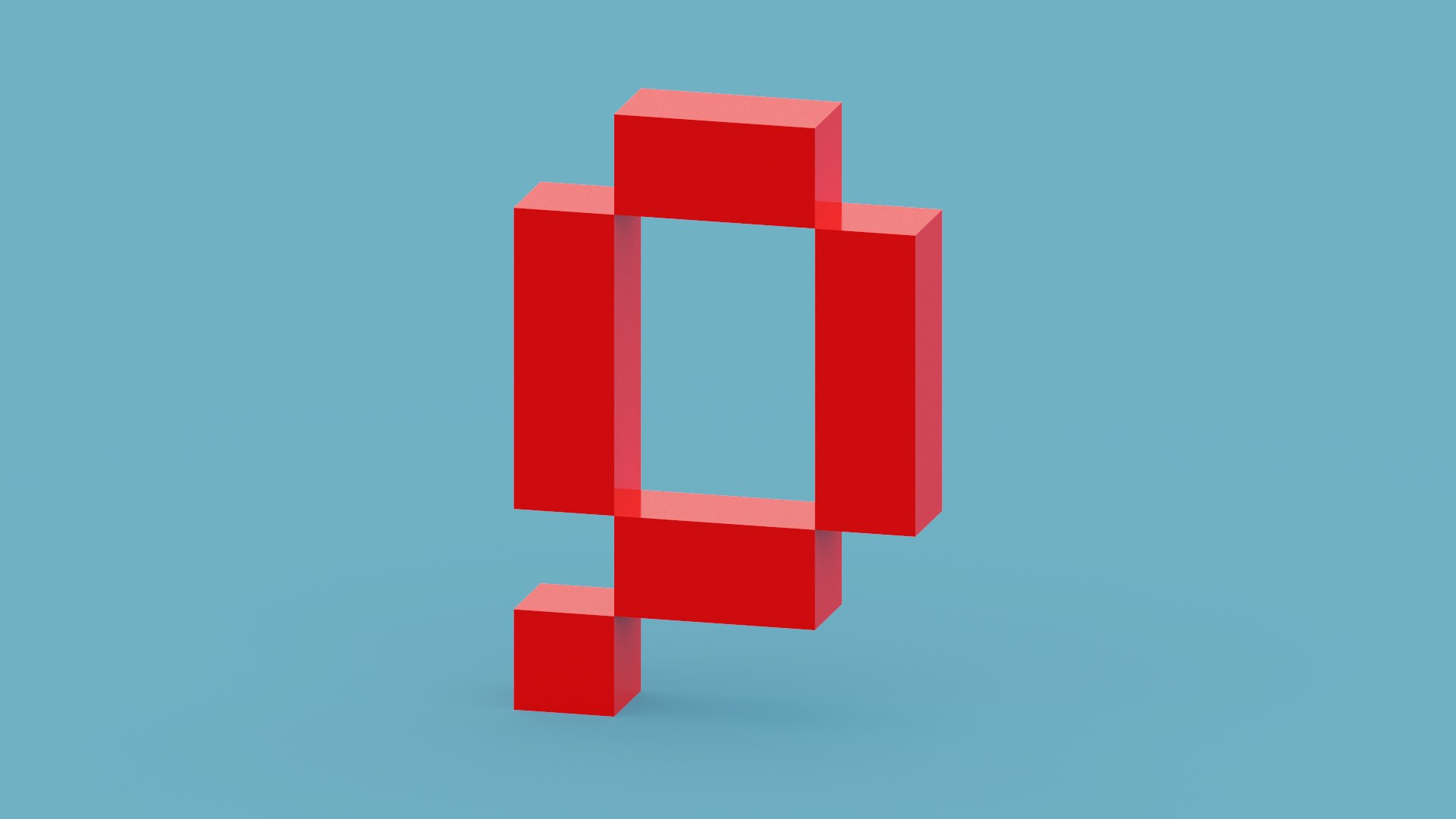 Pixel Letter Q 3D - TurboSquid 1981615