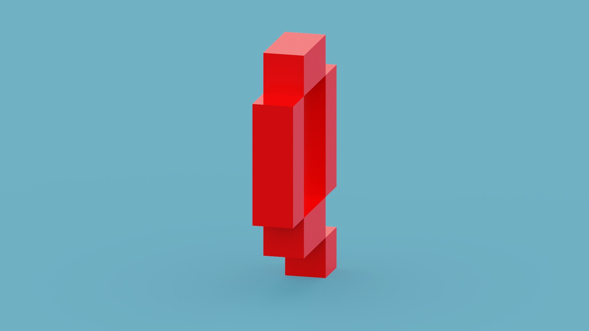 Pixel Letter Q 3D - TurboSquid 1981615