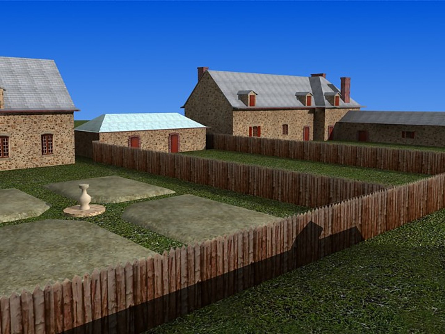 Old Cottages Barns Obj