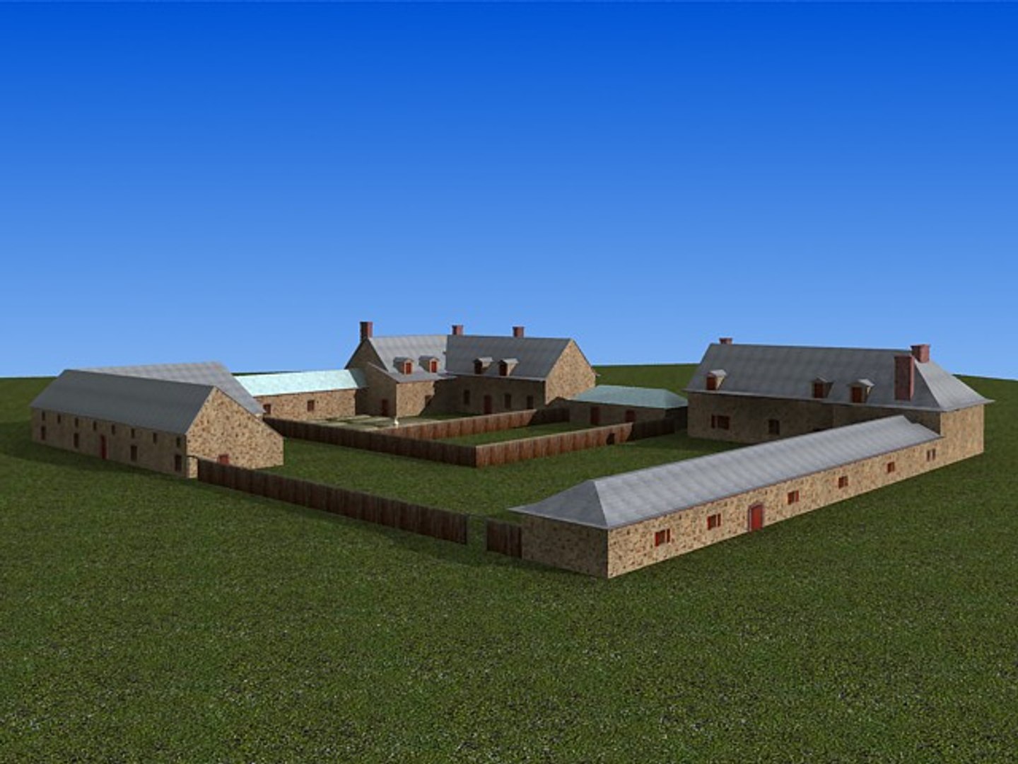 Old Cottages Barns Obj