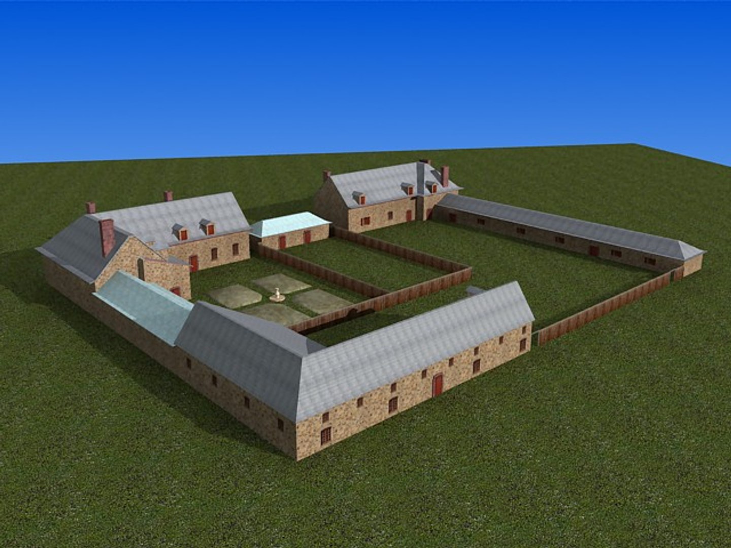 Old Cottages Barns Obj