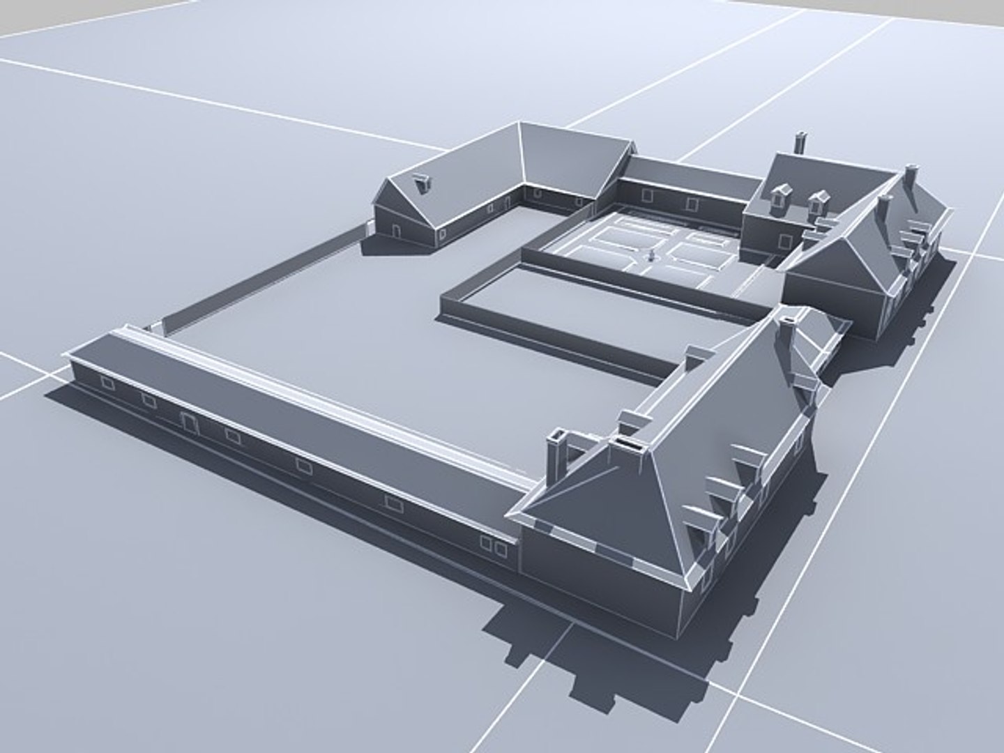 Old Cottages Barns Obj