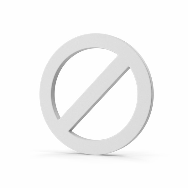 3D White Forbidden Symbol - TurboSquid 2011996