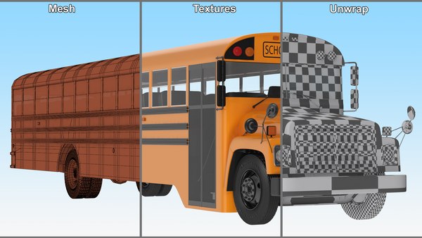 Maya용으로 개조된 올드 스쿨 버스 3D 모델 - TurboSquid 2157550