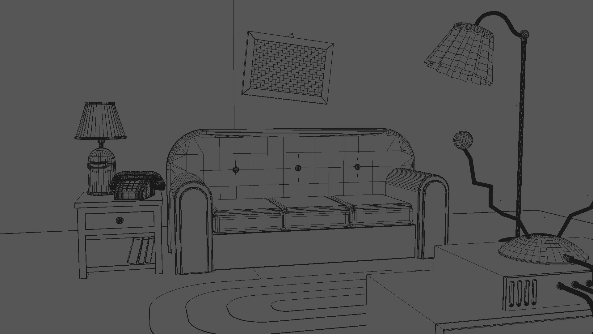 Simpsons Couch Scene Tv 3D Model - TurboSquid 1554087