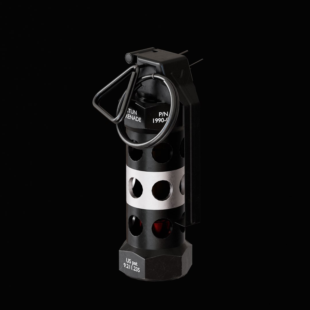3D Model Flashbang Grenade 3D Model - PBR Textured - Game Ready And ...