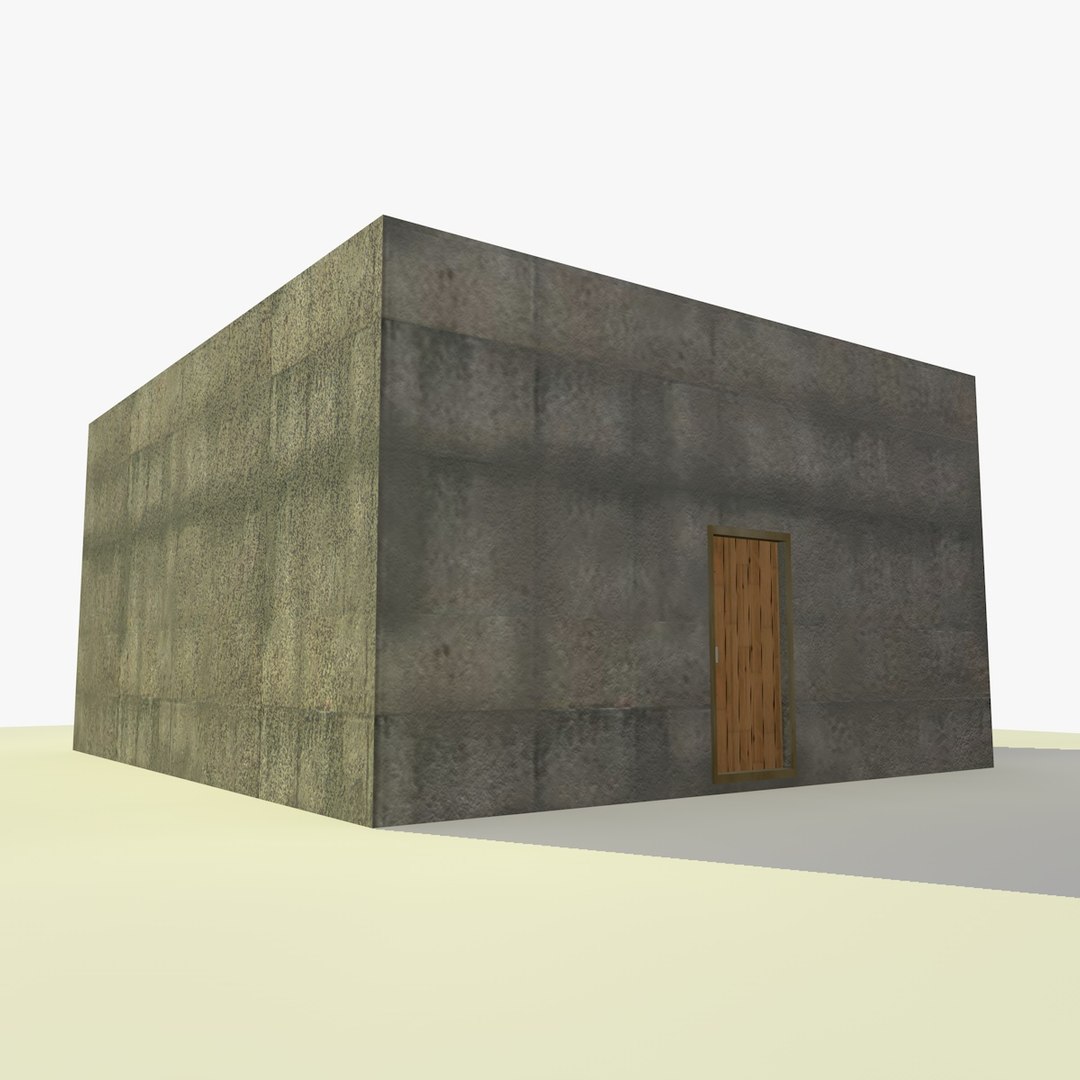 3d c4d old building exterior interior