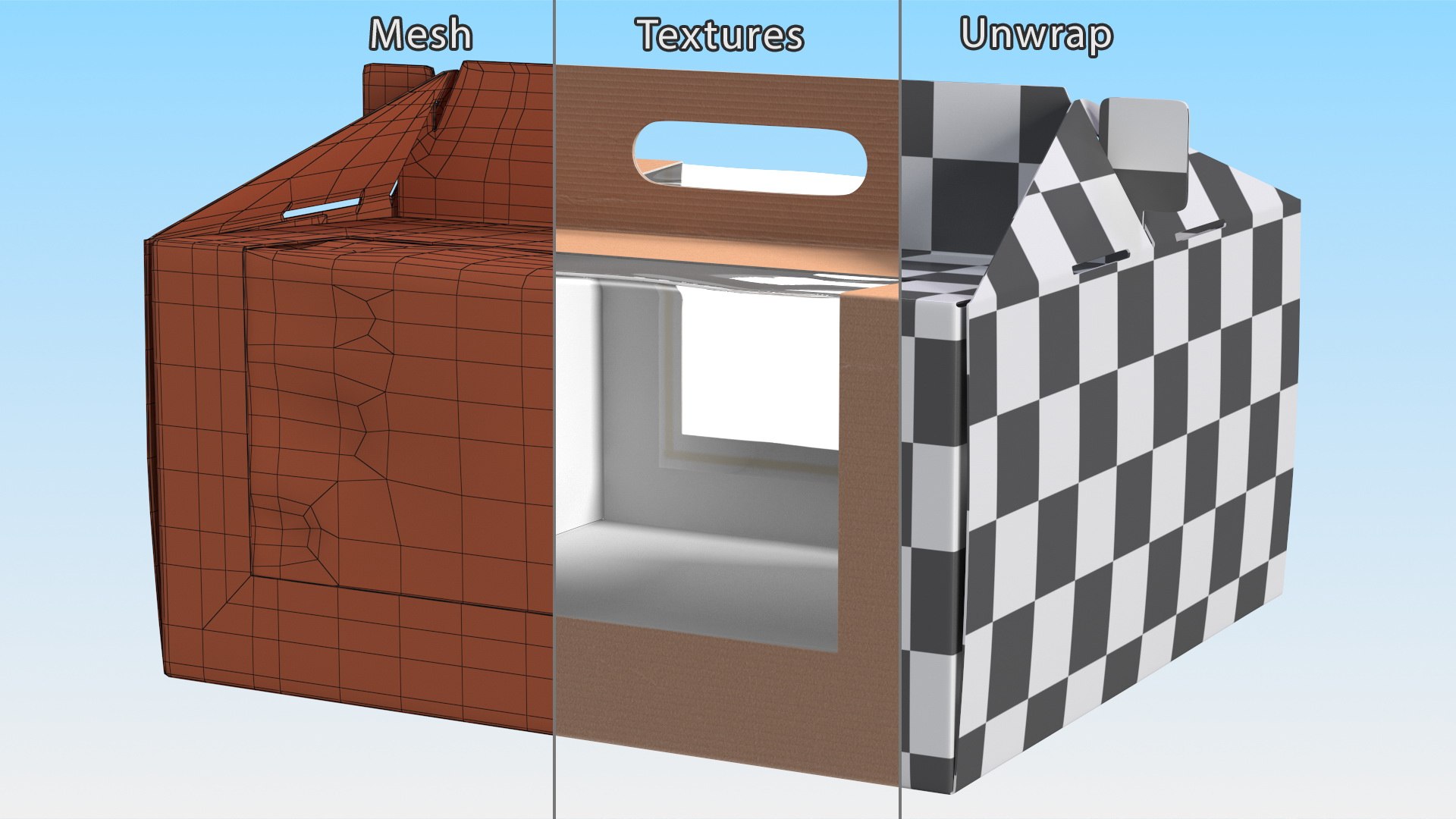 3D W Packaging Cake Box Kraft With Window - TurboSquid 1942153