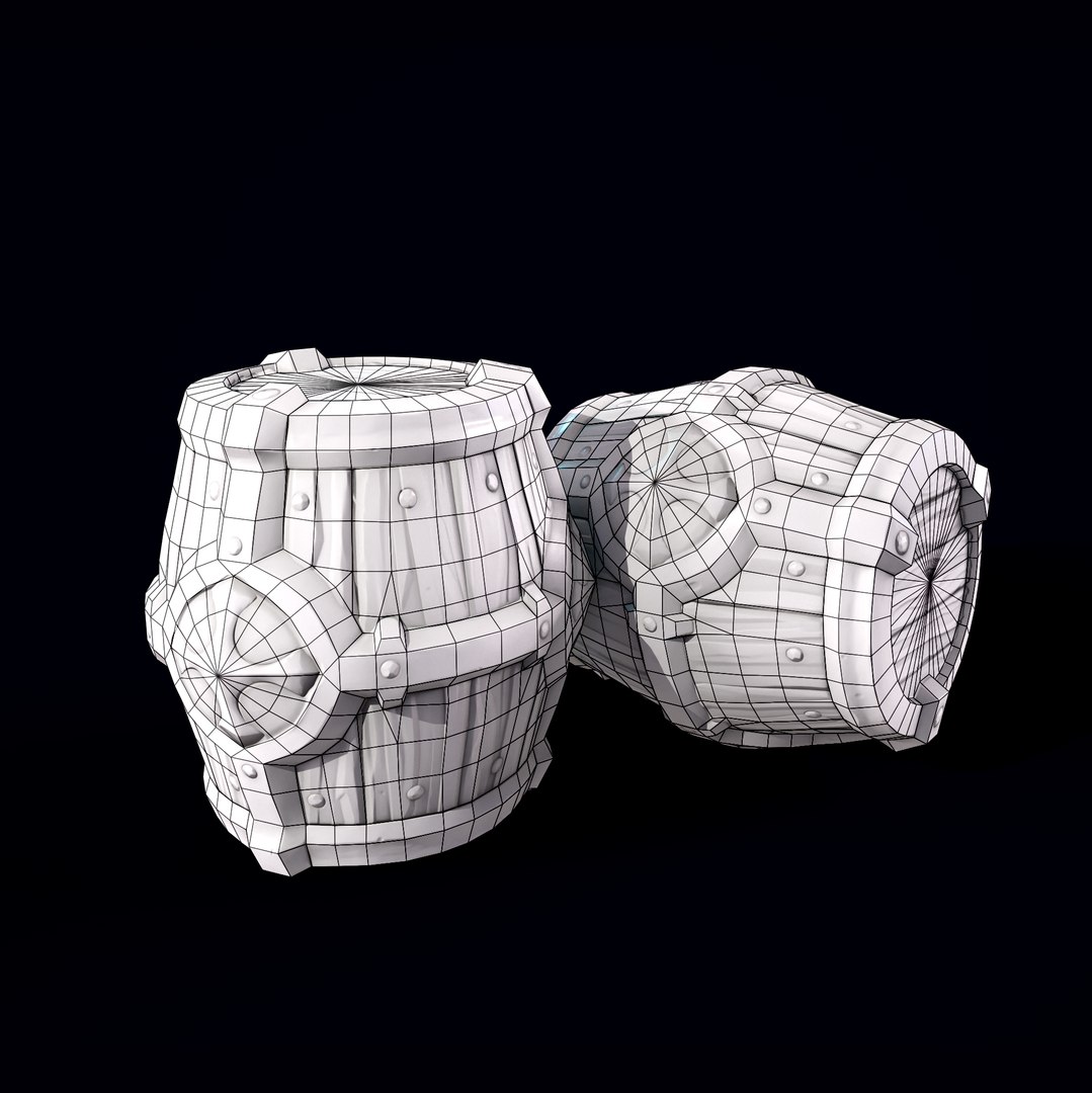 Stylized Wooden Barrel 3D Model - TurboSquid 1968112