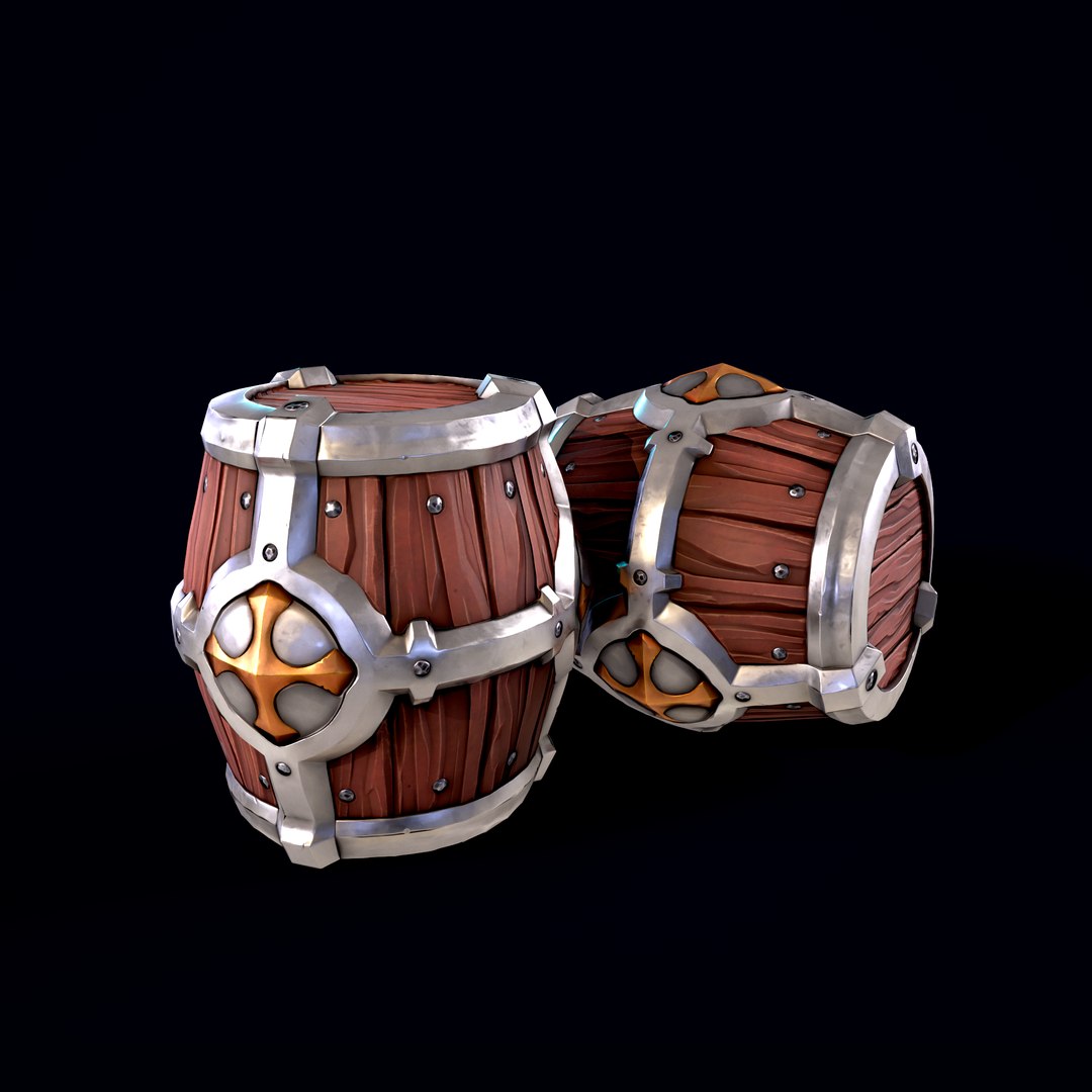 Stylized Wooden Barrel 3D Model - TurboSquid 1968112