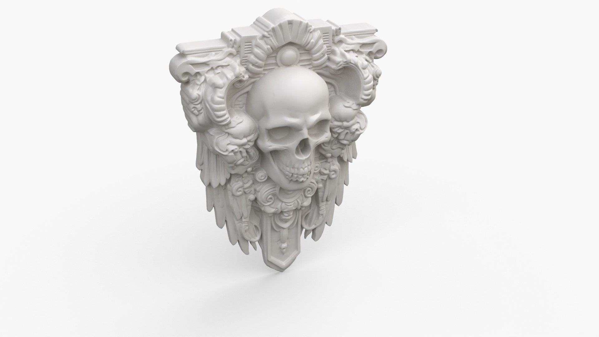 Baroque Skull Carving 6 3D - TurboSquid 2183402