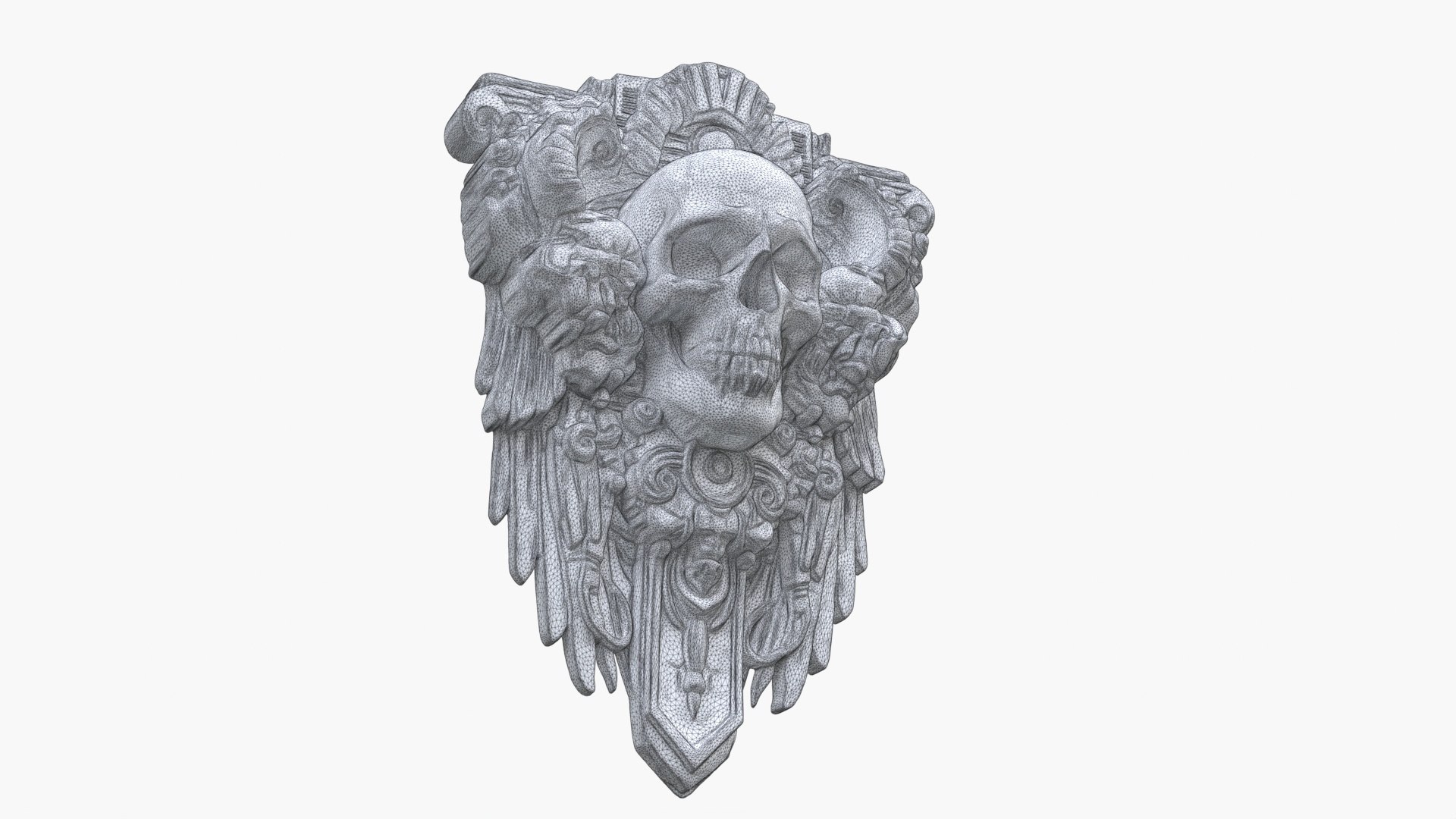 Baroque Skull Carving 6 3D - TurboSquid 2183402