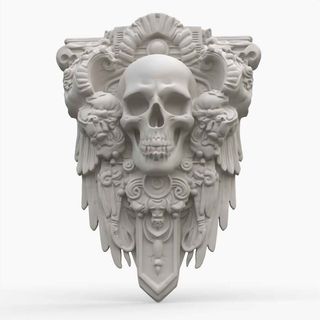 Baroque Skull Carving 6 3D - TurboSquid 2183402